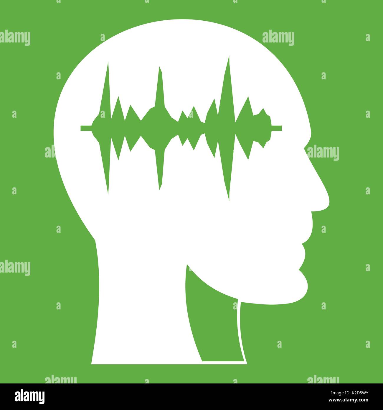 Sound wave icon green Stock Vector Image & Art - Alamy