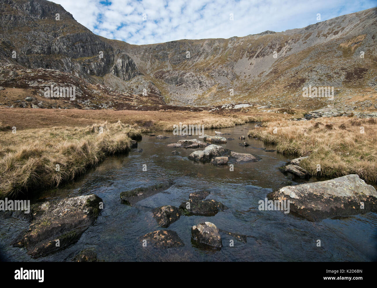 Cwm Ffynnon Lloer is in the Carneddau range of mountains in Snowdonia ...