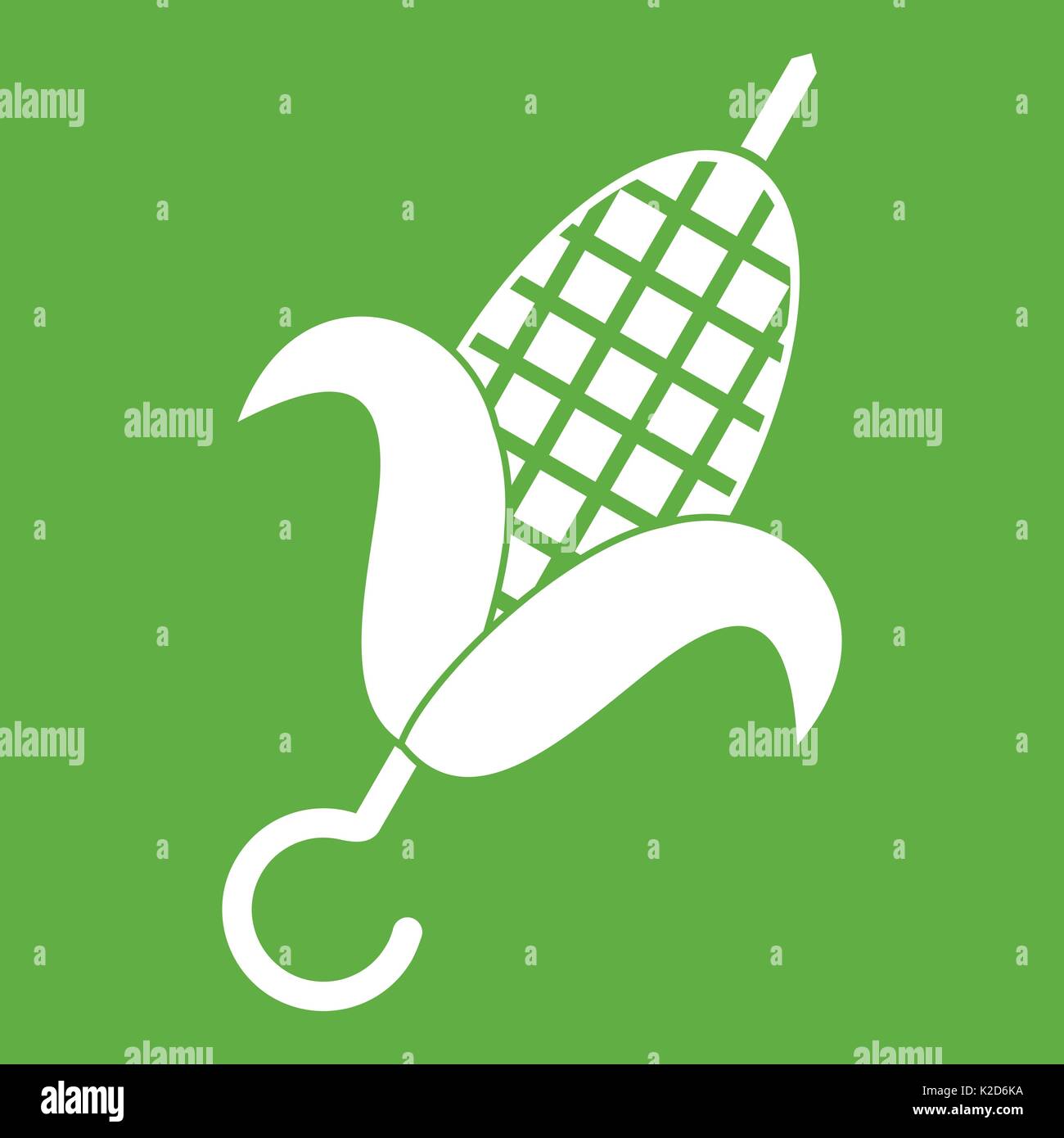 Grilled corn cob icon green Stock Vector Image & Art - Alamy