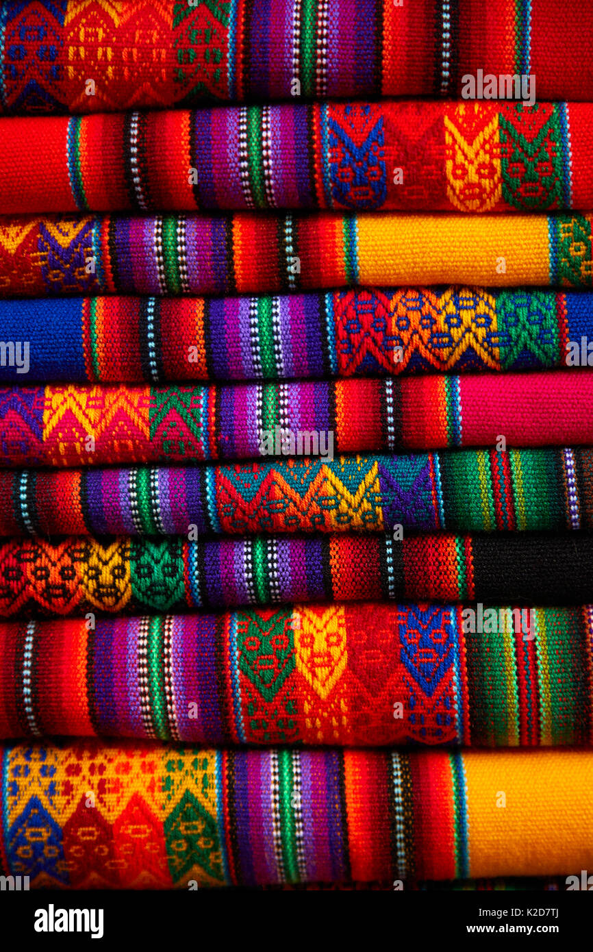 Colourful cloth, Cusco, Peru, South America Stock Photo - Alamy