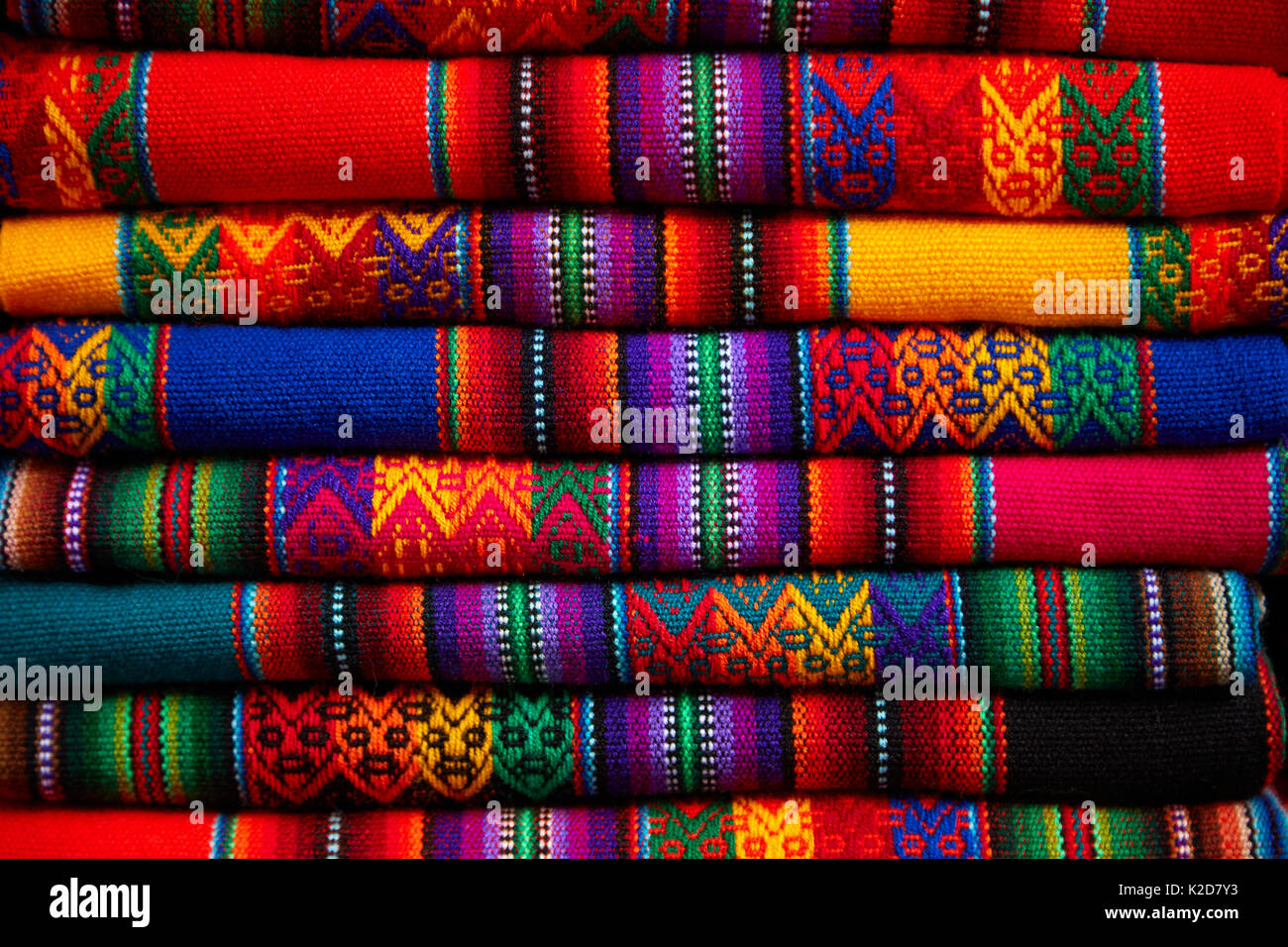 Colourful cloth, Cusco, Peru, South America Stock Photo - Alamy
