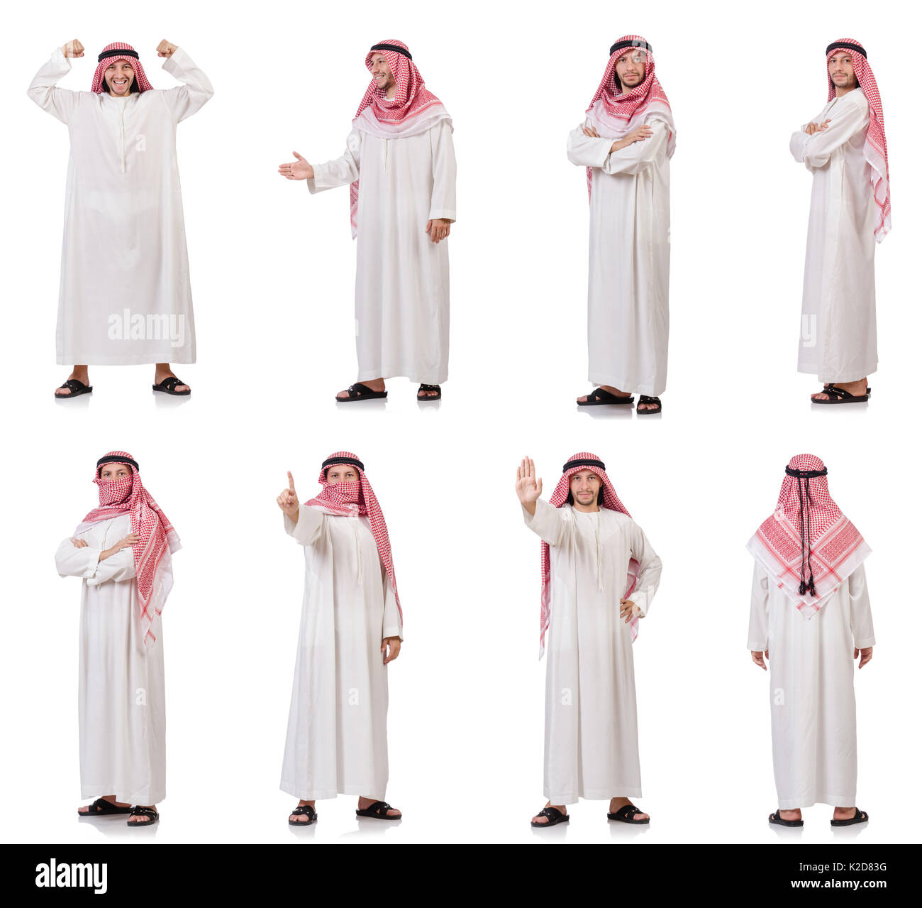 Arab man isolated on white background Stock Photo - Alamy