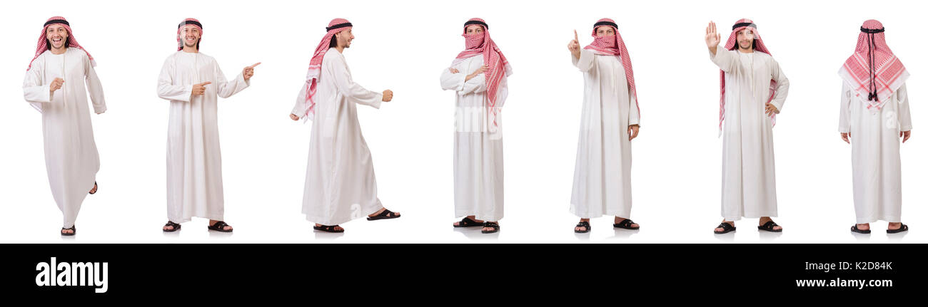 Arab man isolated on white background Stock Photo - Alamy