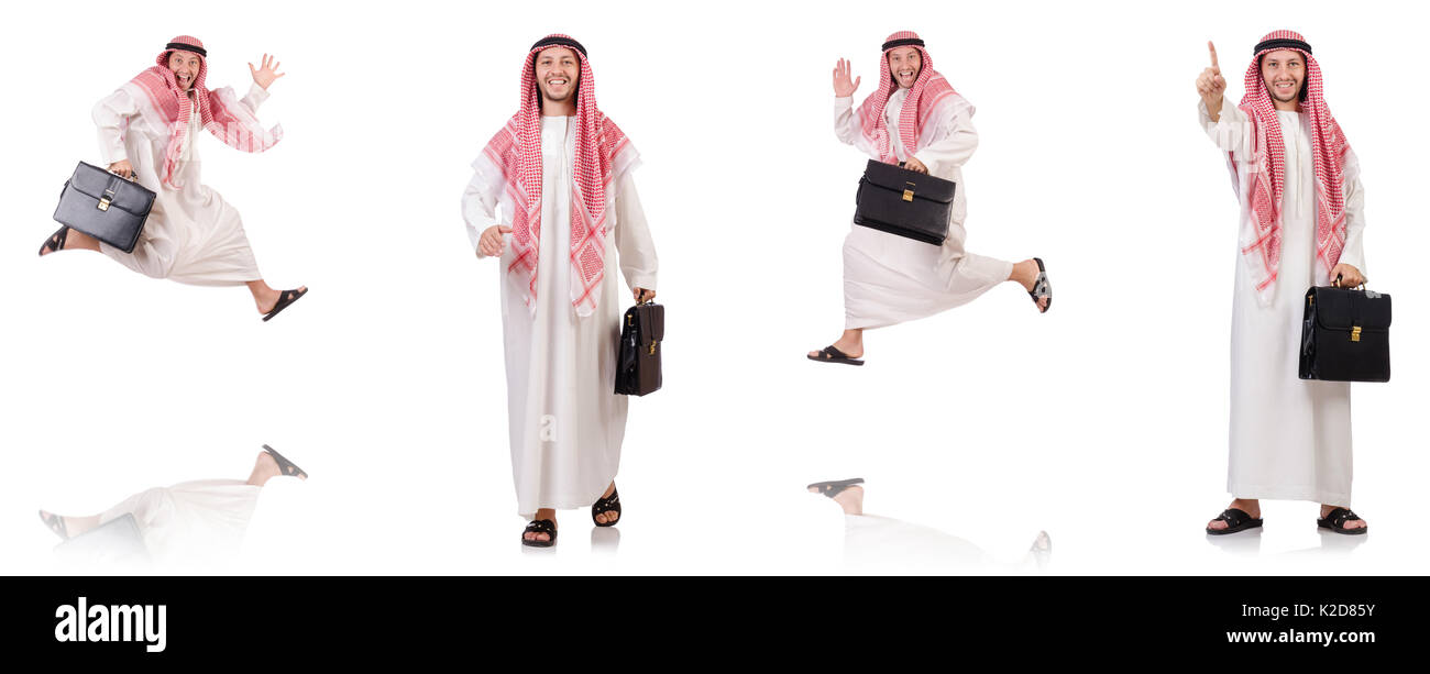 Arab man isolated on white background Stock Photo - Alamy