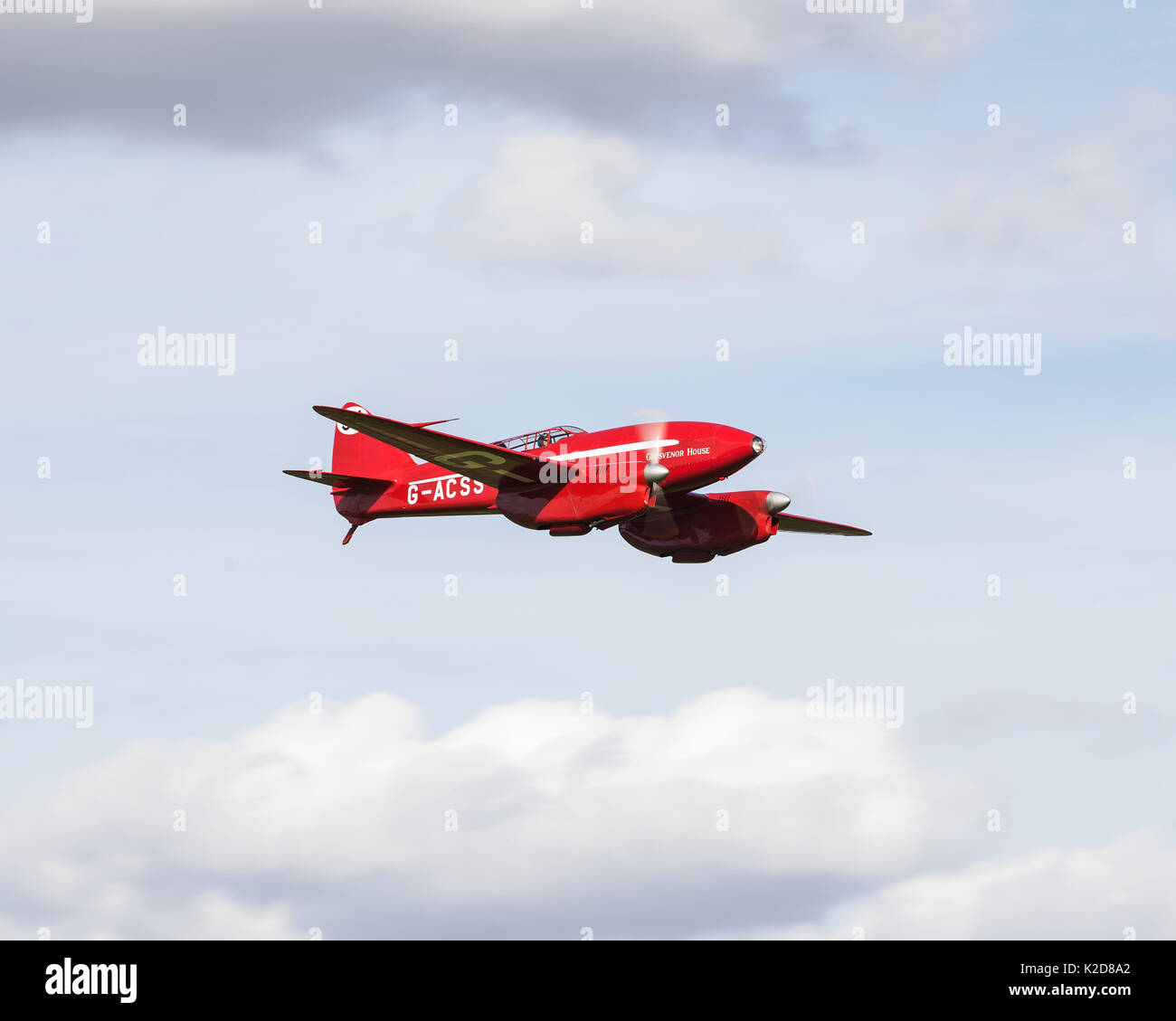 DH.88 Comet Racer G-ACSS Grosvenor House flying at the Shuttleworth ...