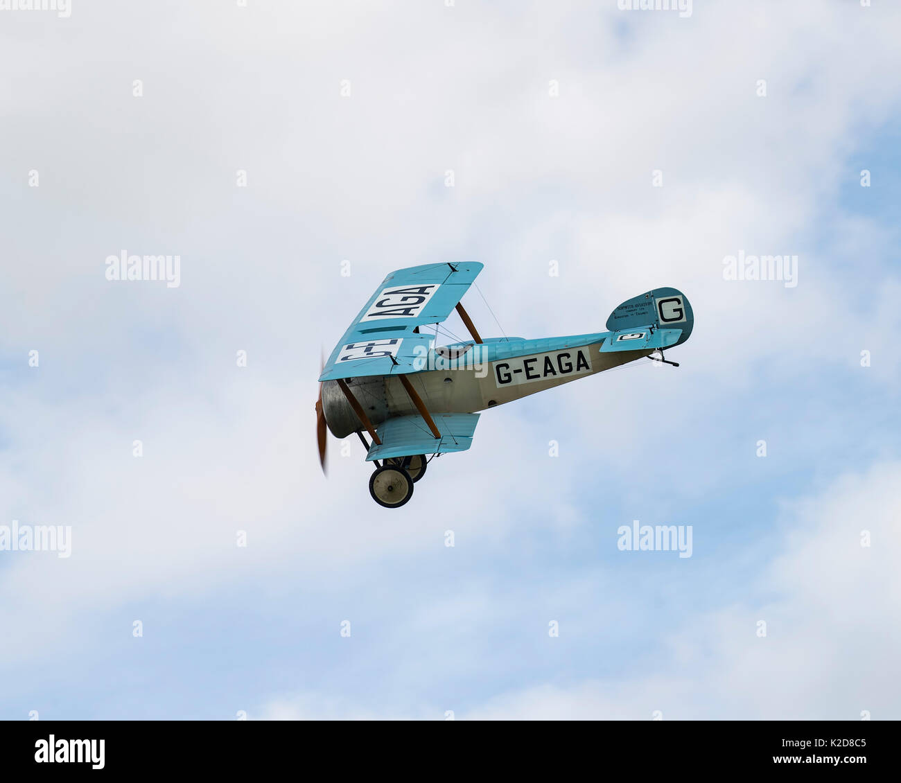 Replica Sopwith Dove two seat biplane of the 1920s at the Shuttleworth ...