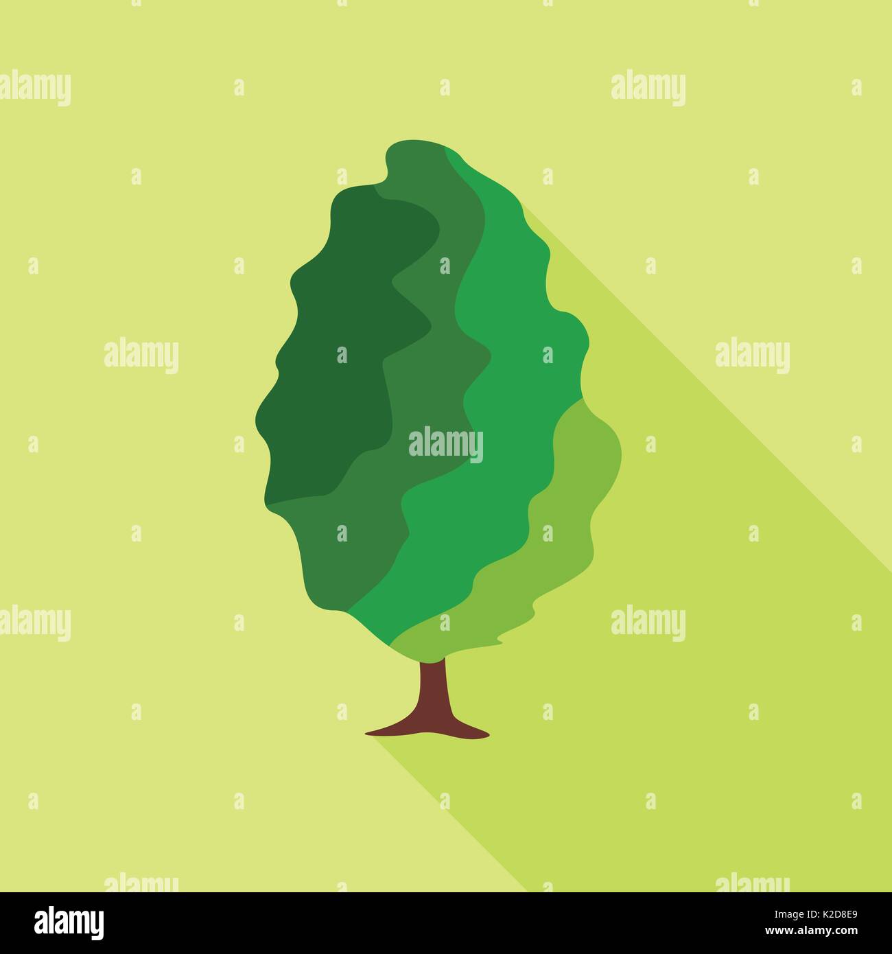Deciduous tree icon, flat style Stock Vector Image & Art - Alamy