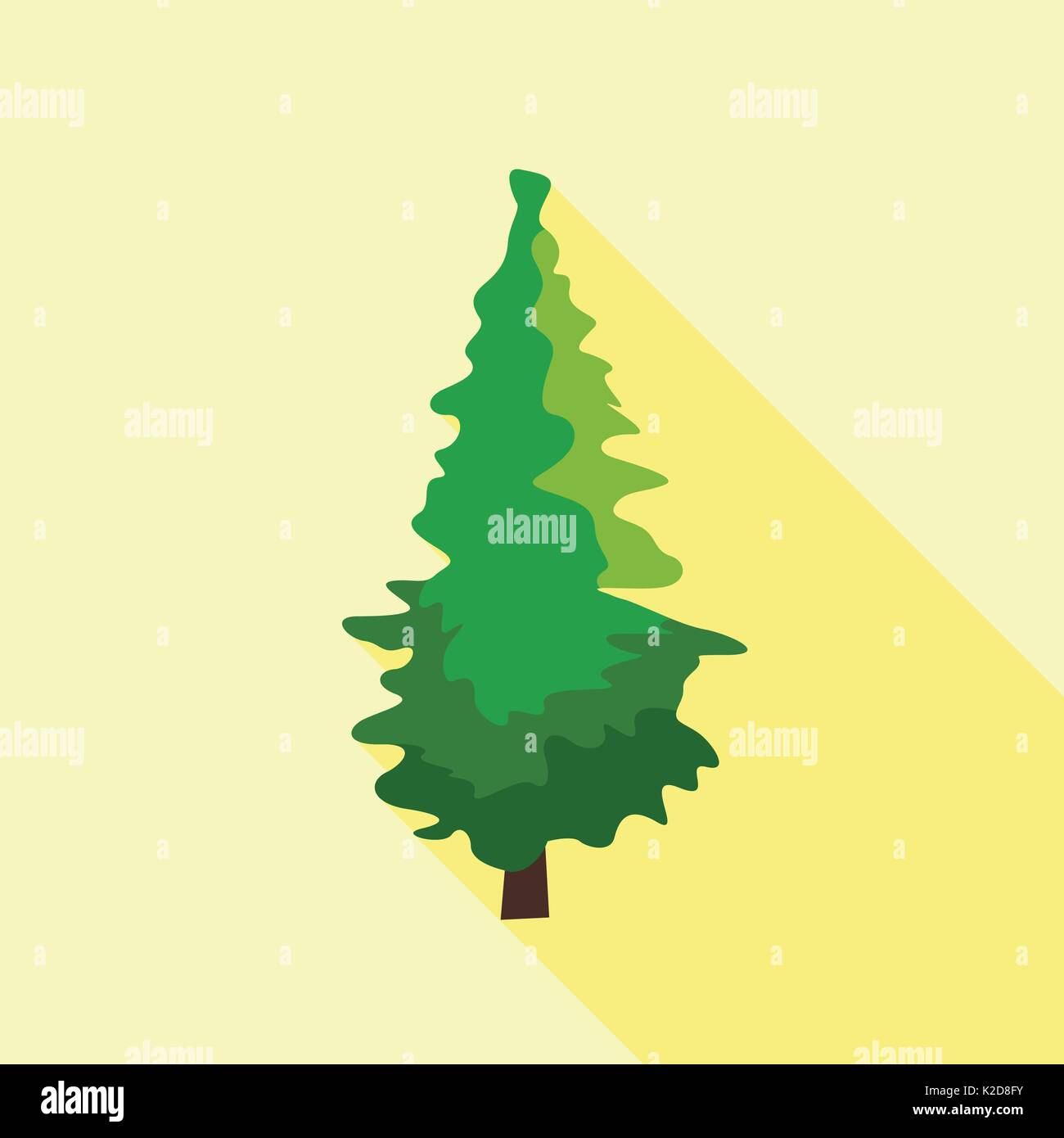 Pine tree icon, flat style Stock Vector Image & Art - Alamy