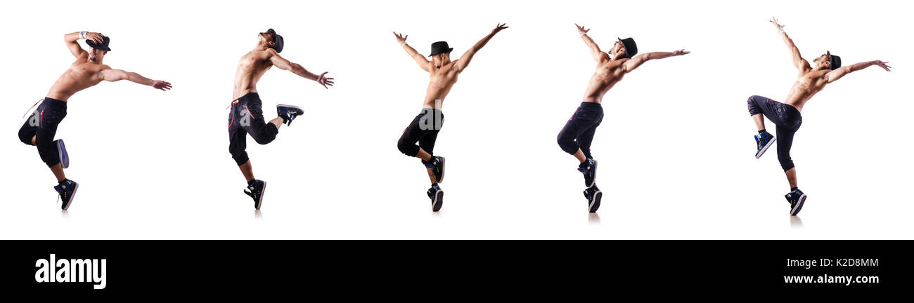 Ripped dancer isolated on the white Stock Photo - Alamy