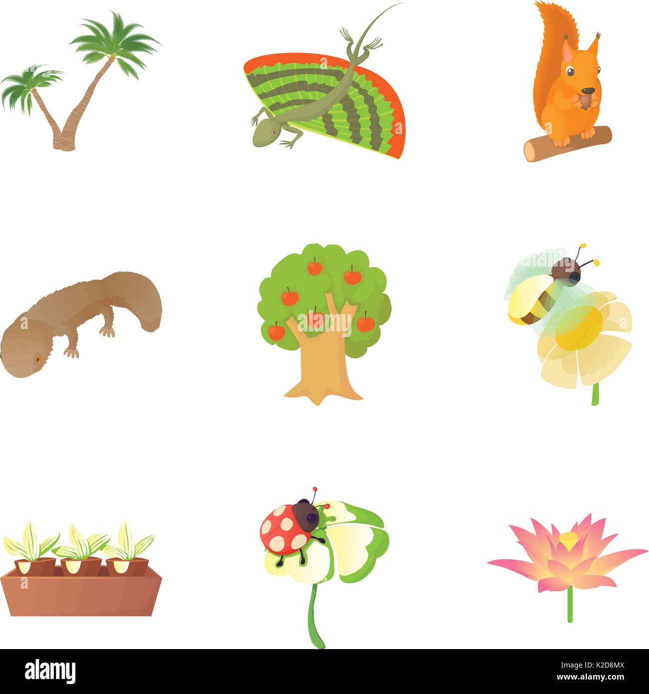 Brute icons set, cartoon style Stock Vector Image & Art - Alamy