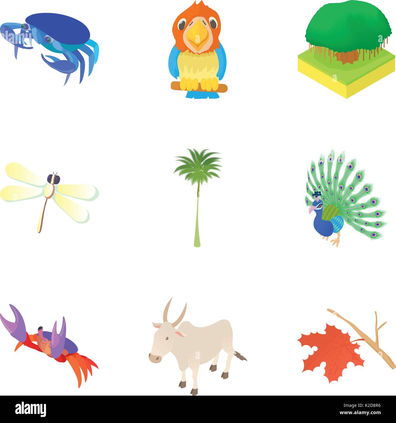 Beast icons set, cartoon style Stock Vector Image & Art - Alamy