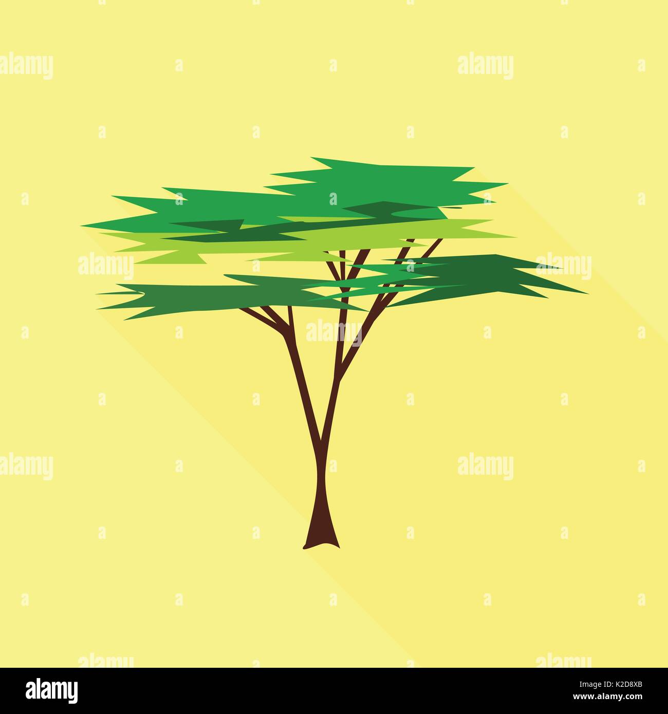 Africa acacia tree icon vector hi-res stock photography and images - Alamy