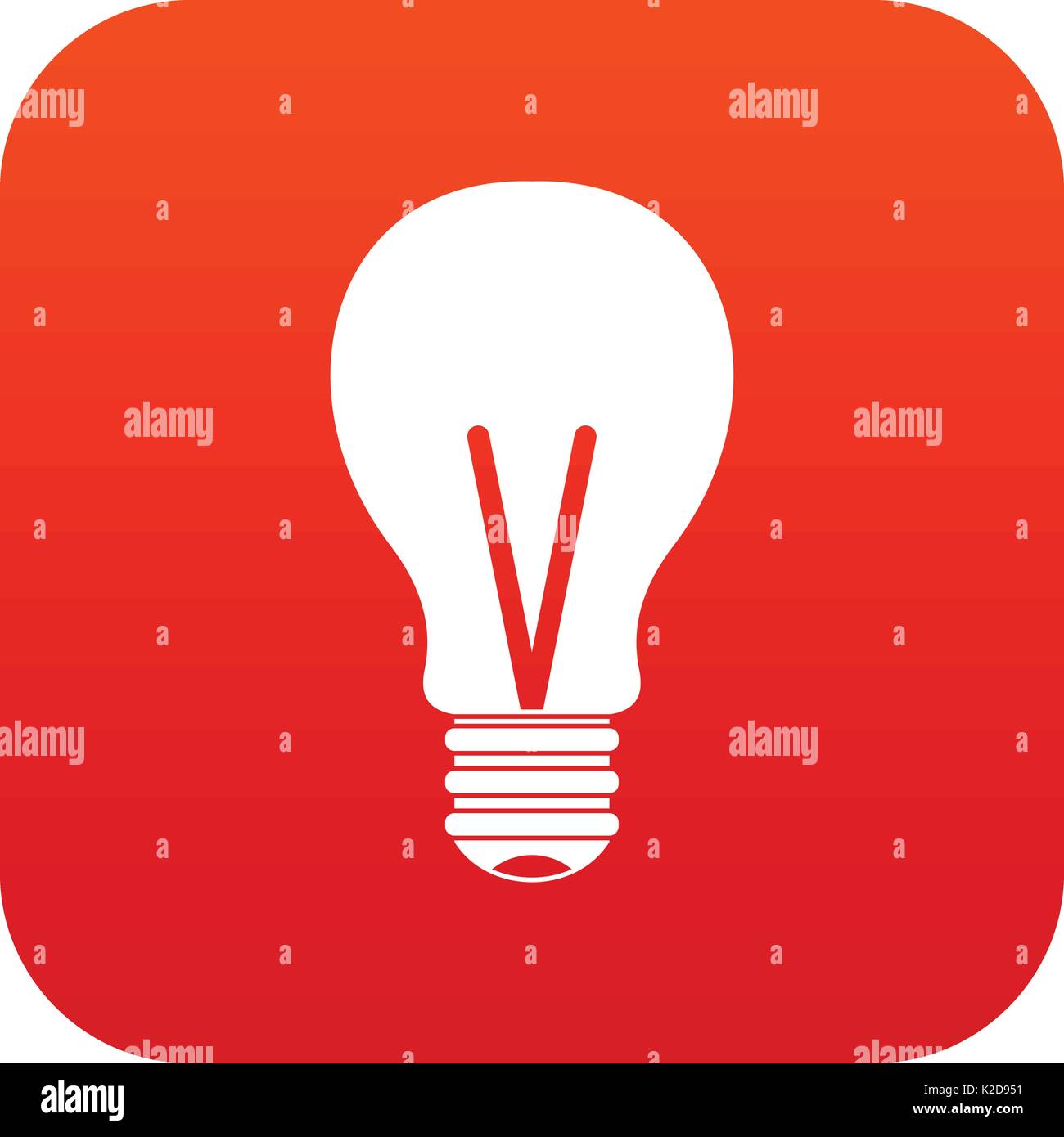 Light bulb icon digital red Stock Vector Image & Art - Alamy