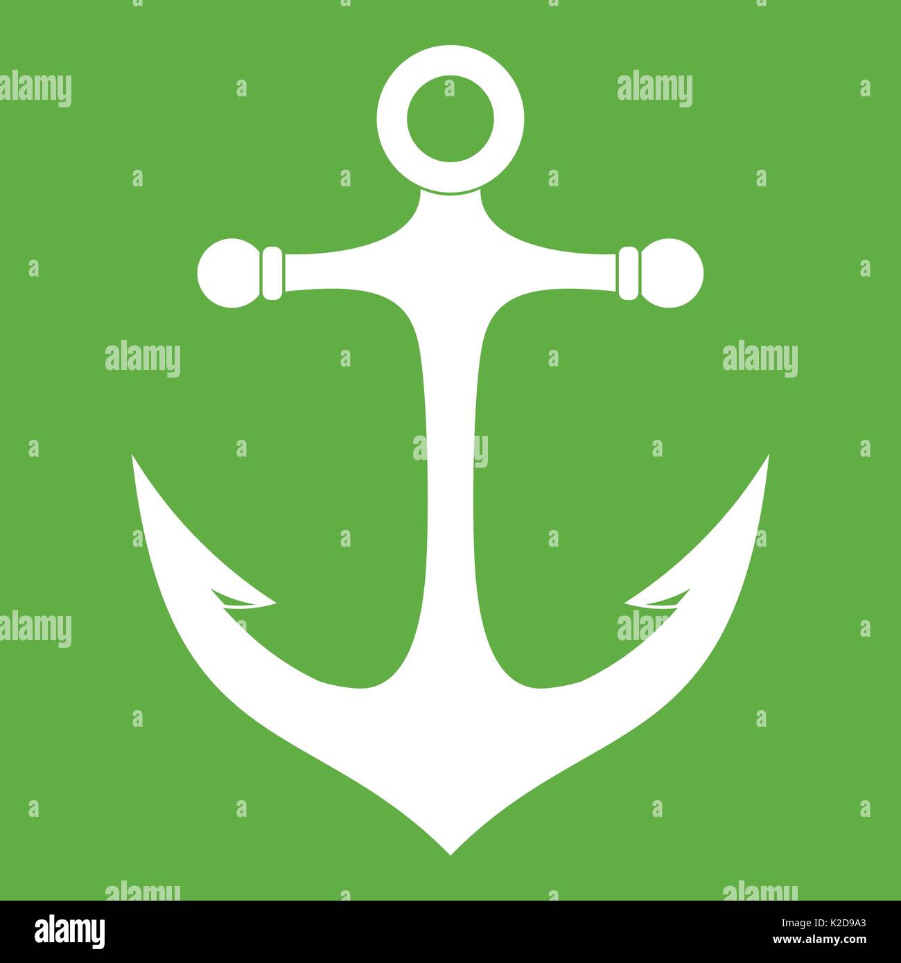Anchor icon green Stock Vector Image & Art - Alamy