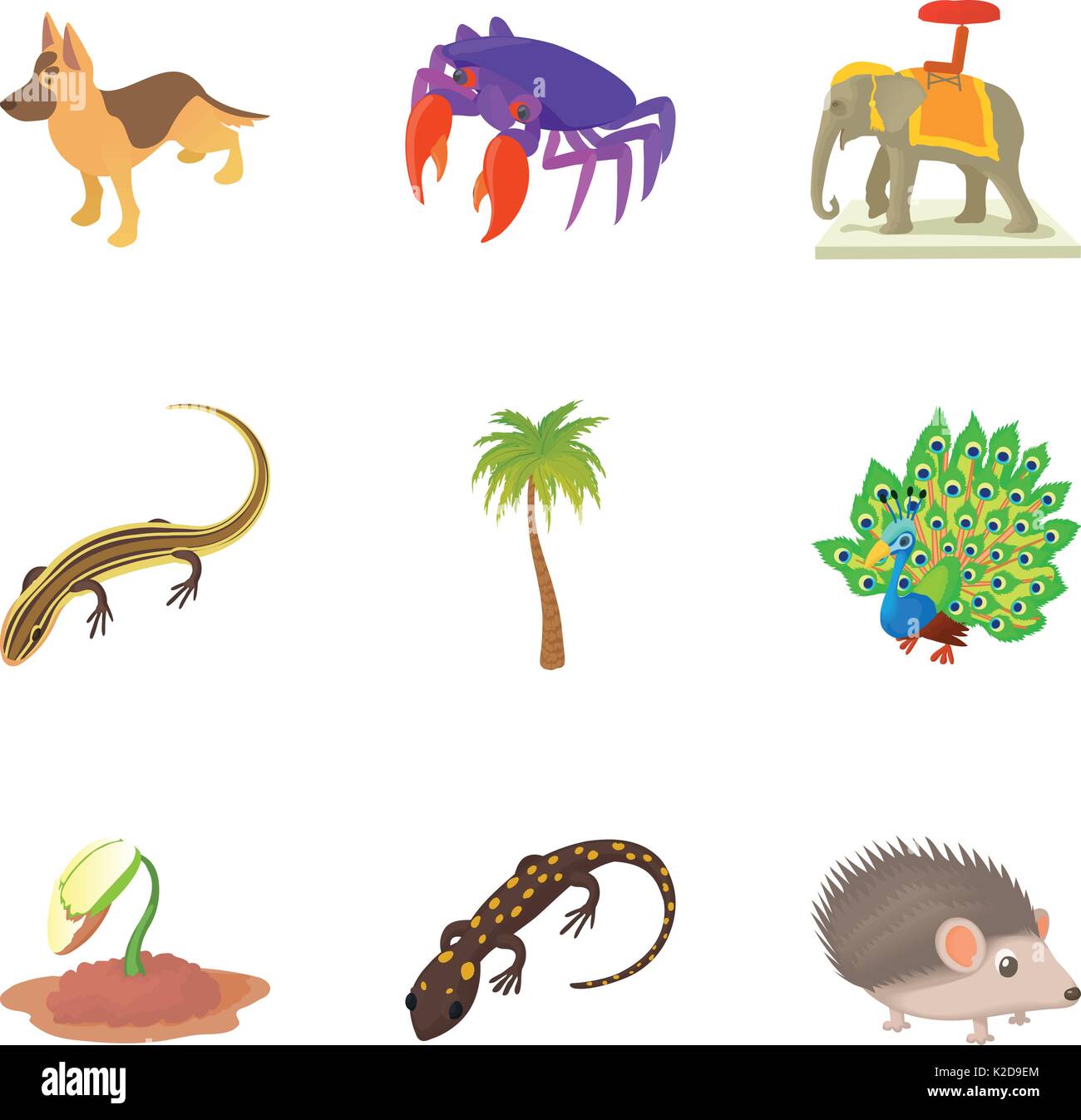 Indian animal icons set, cartoon style Stock Vector Image & Art - Alamy