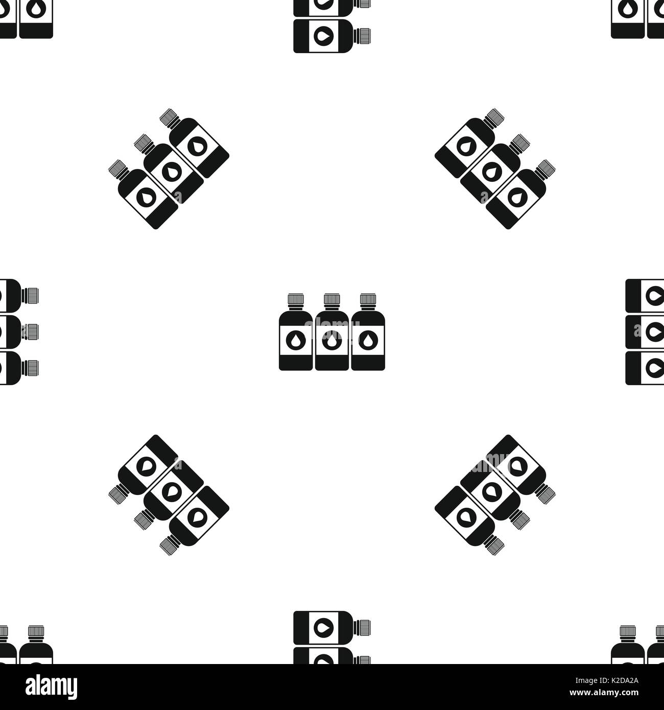 Printer ink bottles pattern seamless black Stock Vector Image & Art - Alamy
