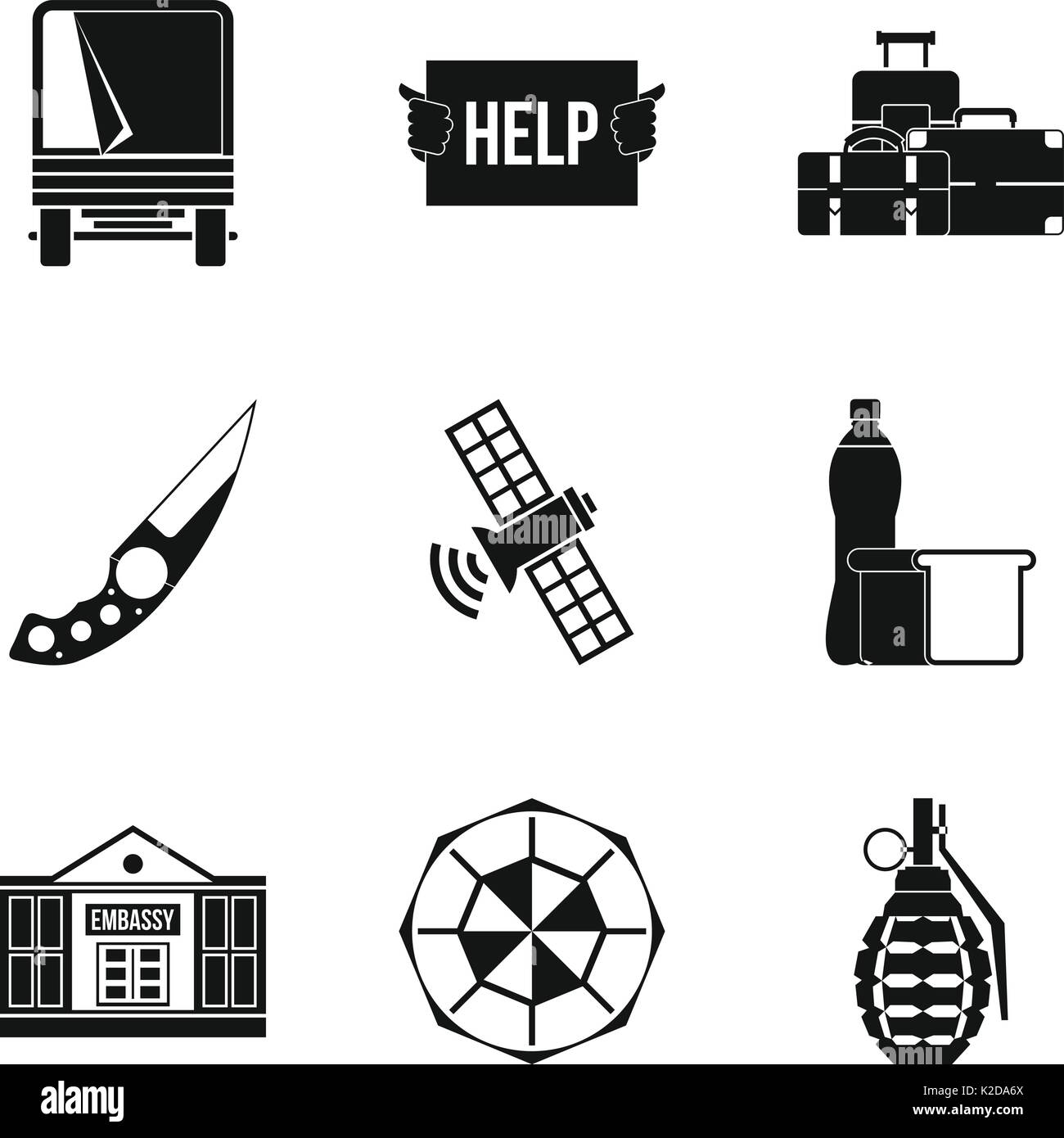 Felon icons set, simple style Stock Vector Image & Art - Alamy