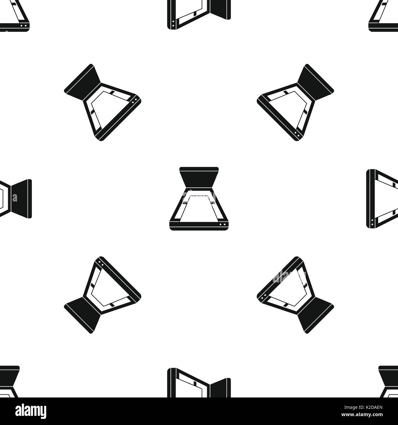 Open scanner pattern seamless black Stock Vector Image & Art - Alamy