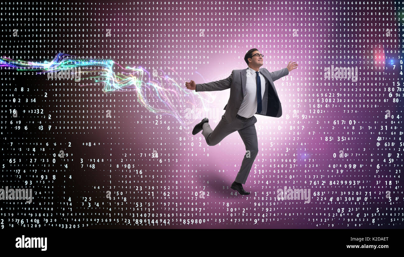 Big data digital code running hi-res stock photography and images - Alamy