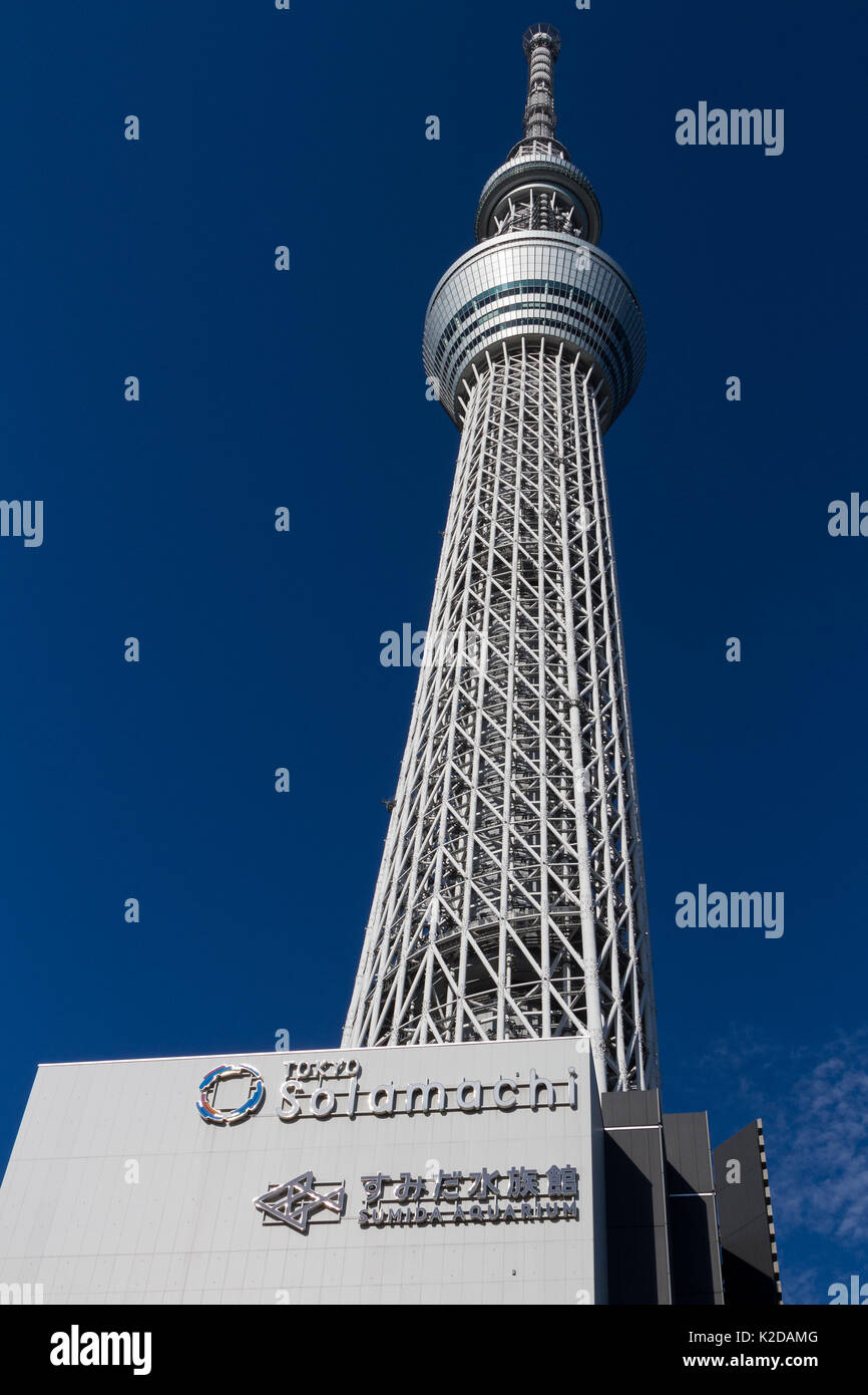 Tokyo Skytree above the Solamachi shopping complex, Oshiage, Tokyo ...