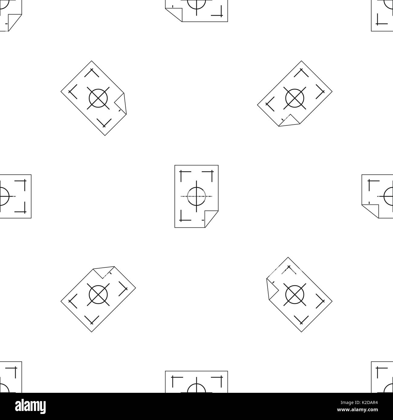 Printer marks on a paper pattern seamless black Stock Vector Image ...