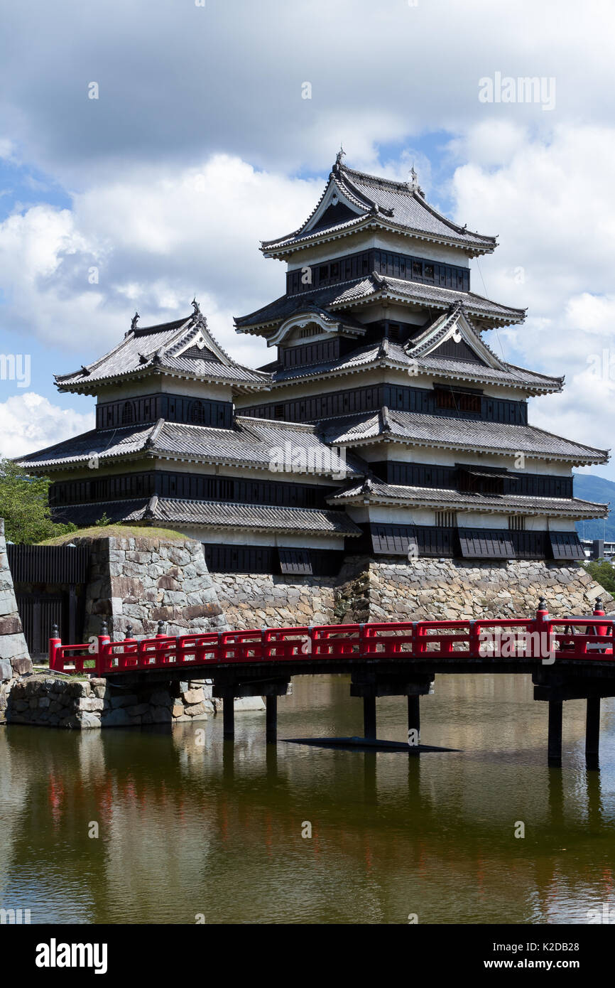 The distinctive and historic keep of Matsumoto Castle, known as the ...