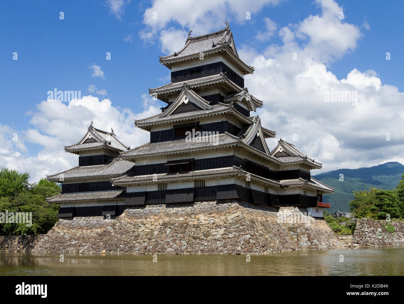 The distinctive and historic keep of Matsumoto Castle, known as the ...