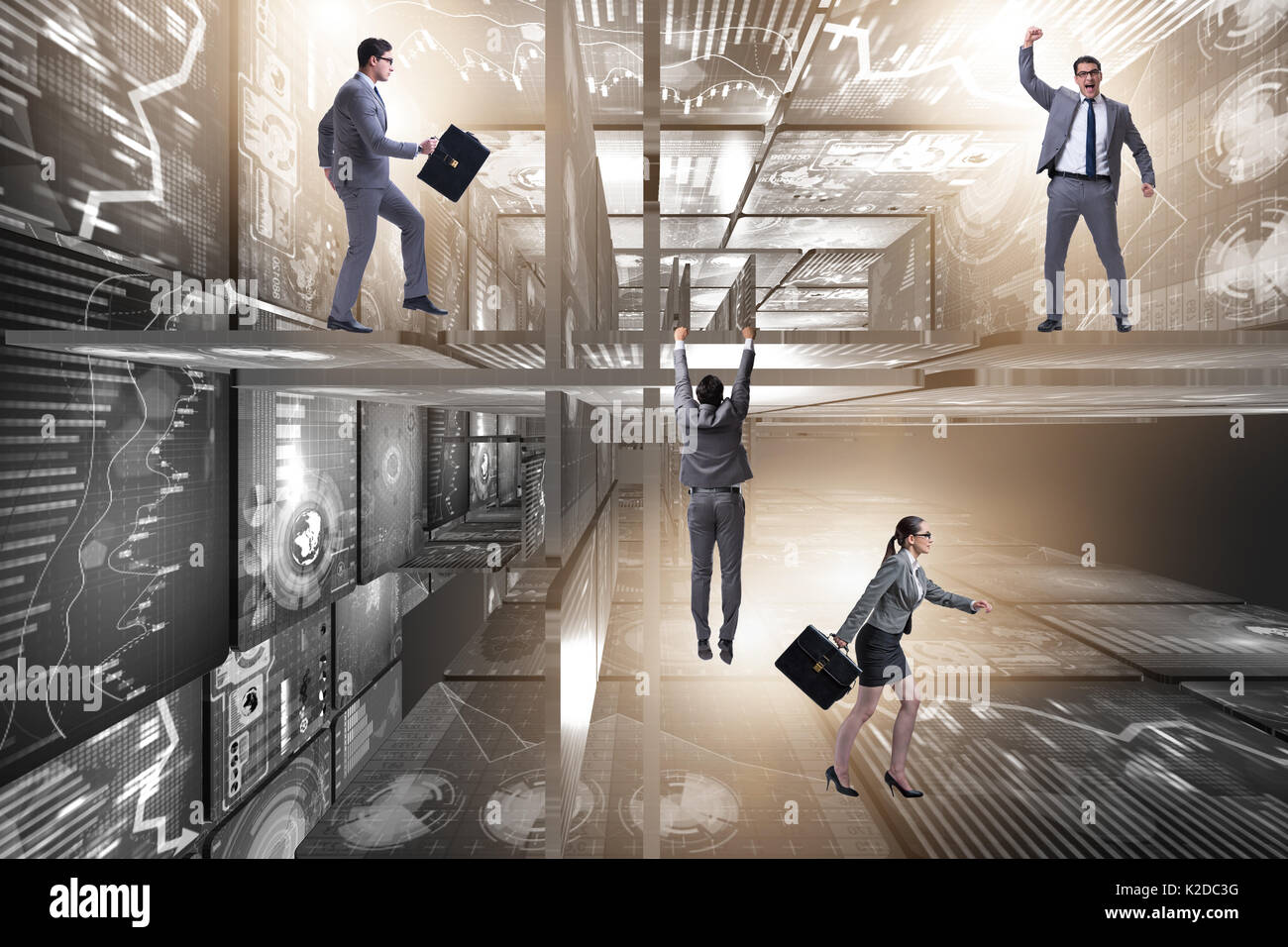 Business people in data management concept Stock Photo - Alamy