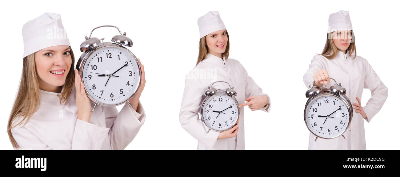 Woman doctor missing her deadlines Stock Photo - Alamy