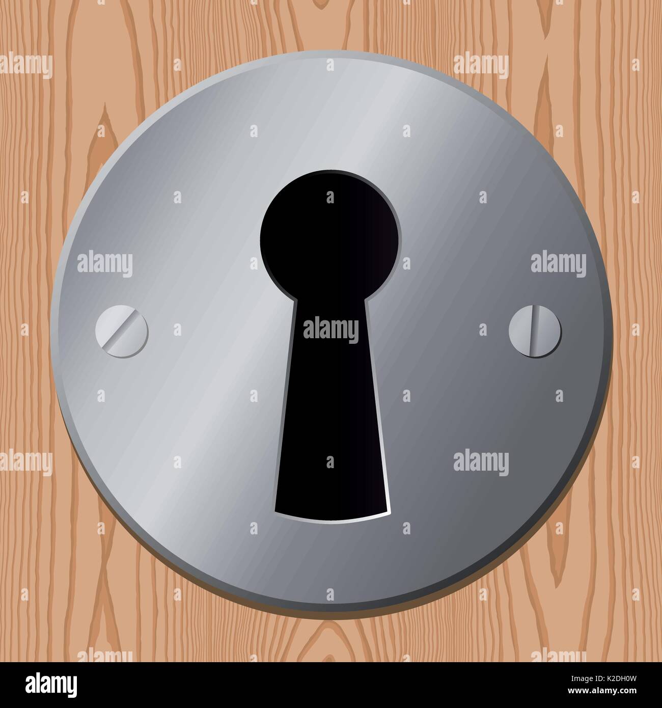 Keyhole on metal texture background Stock Vector Images - Alamy