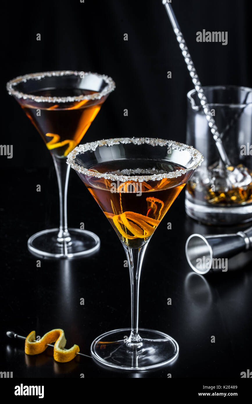 Orange citrus martinis Stock Photo - Alamy