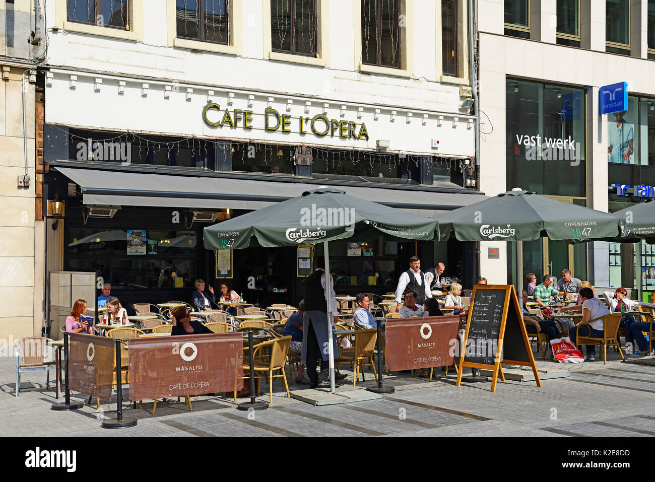 Cafe de l'Opera, Brussels, Belgium Stock Photo - Alamy