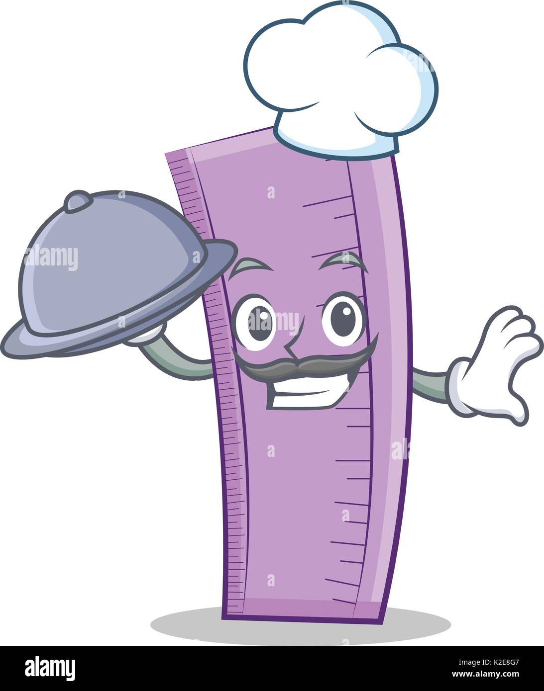 Chef with food ruler character cartoon style Stock Vector Image & Art ...