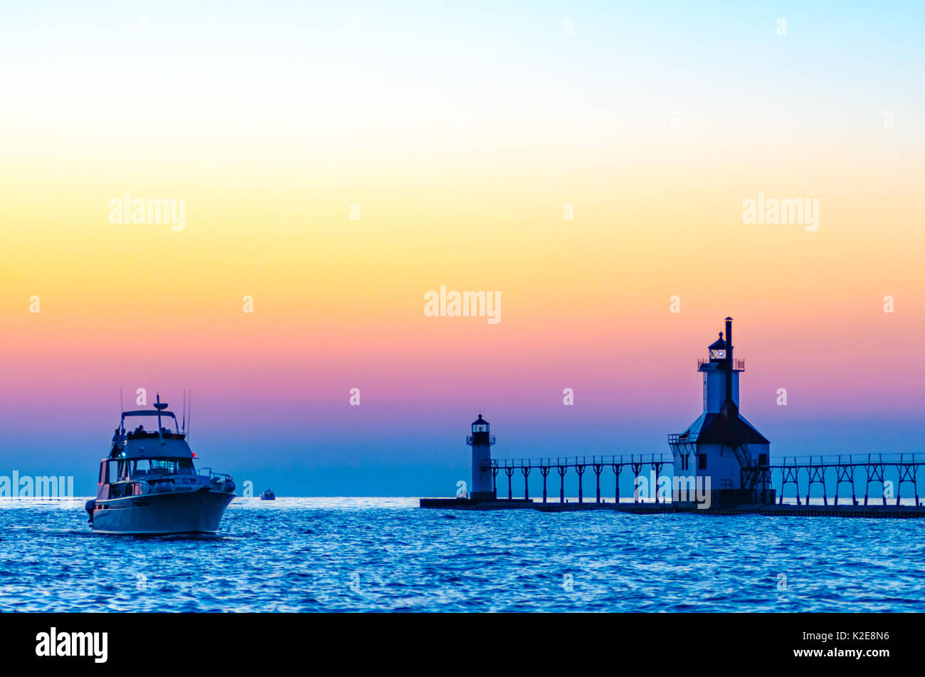 Michigan Boat Sunset