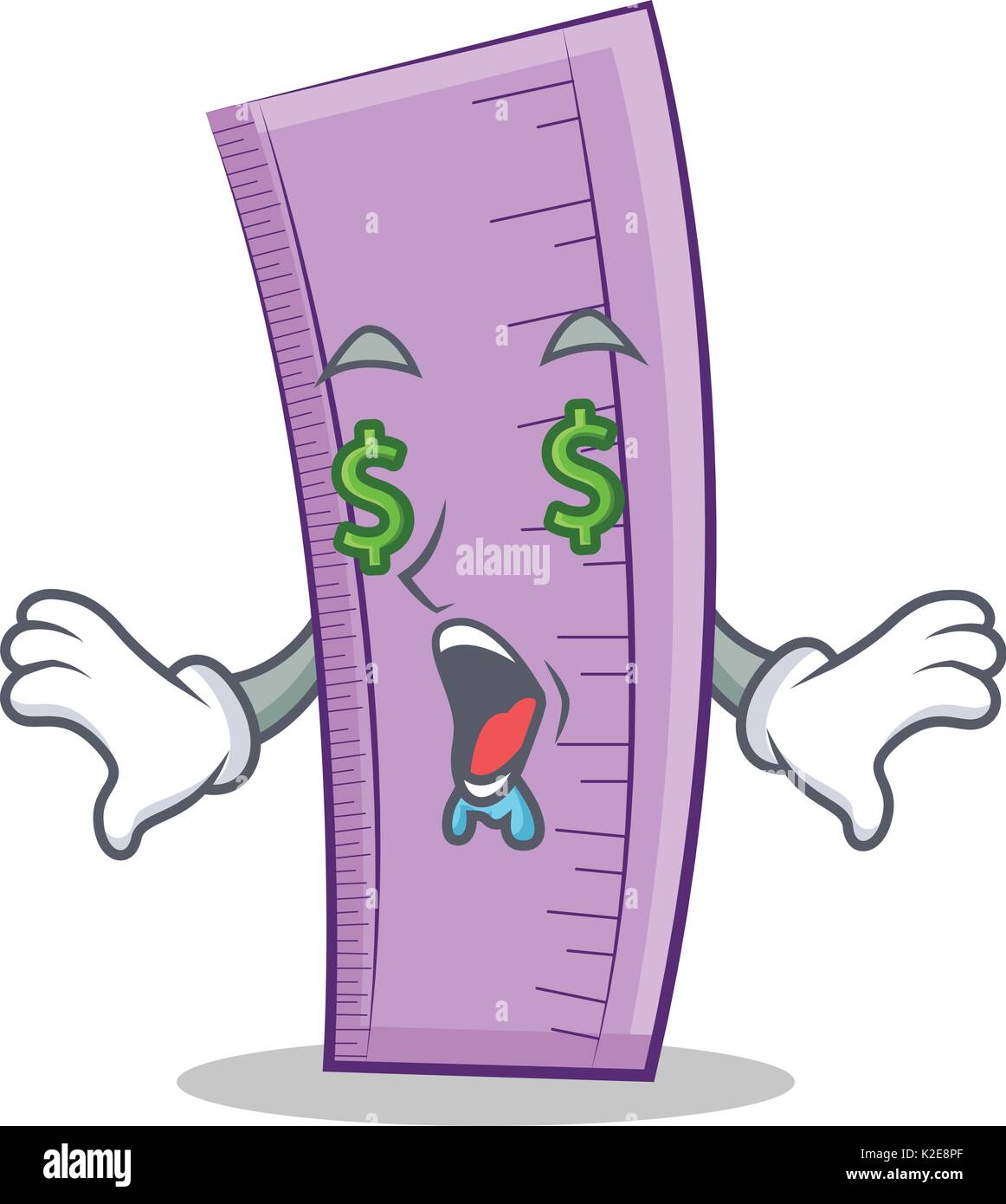 Money eye ruler character cartoon style Stock Vector Image & Art - Alamy