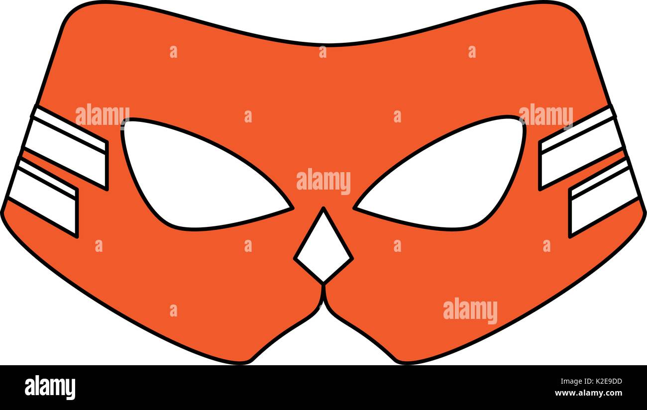 flat line monocromatic mask over white background vector ilustration ...