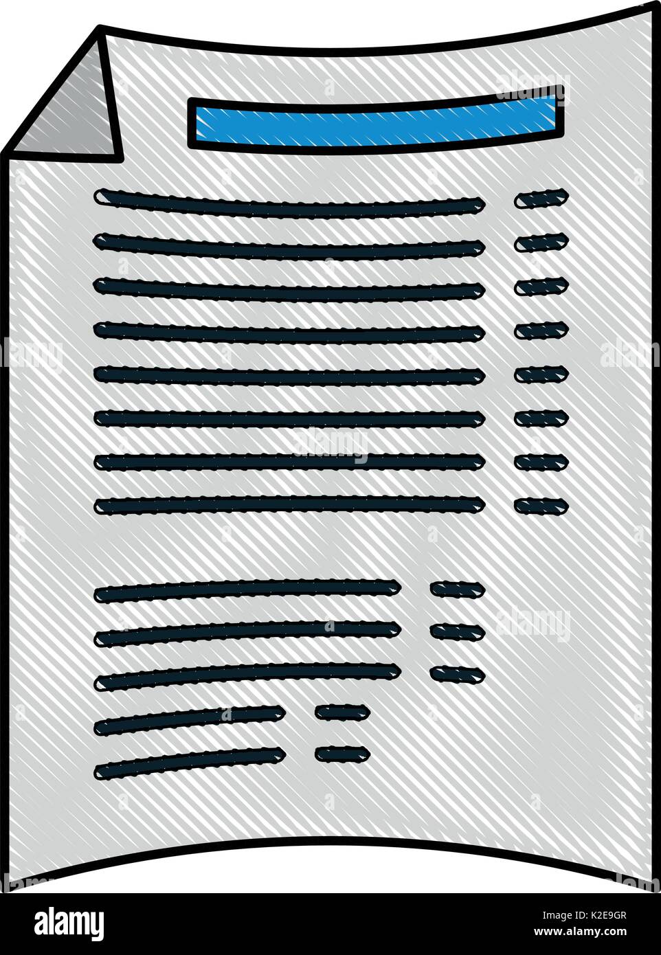 Colorful document doodle over white background vector illustration ...