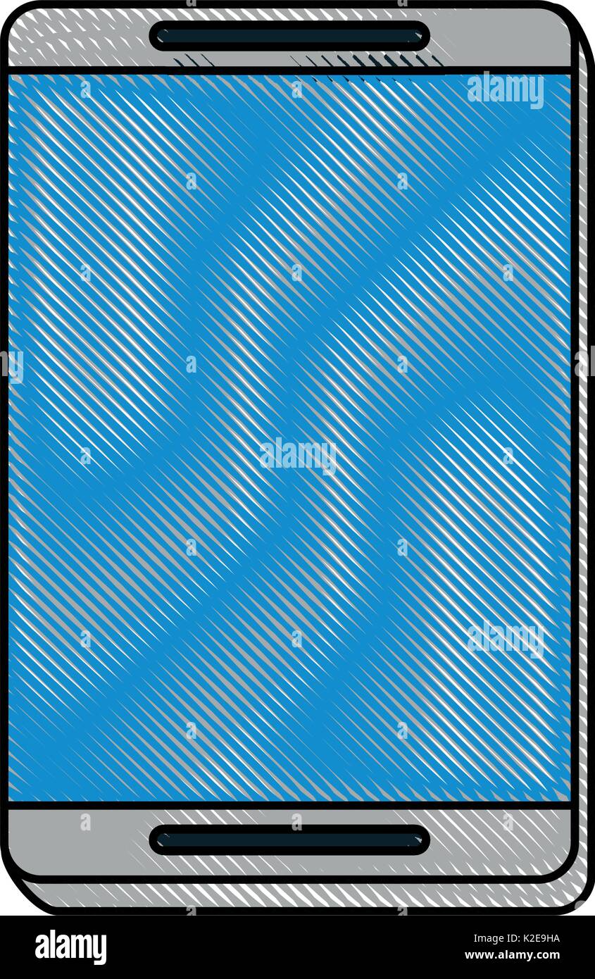 Colorful smartphone doodle over white background vector illustration ...