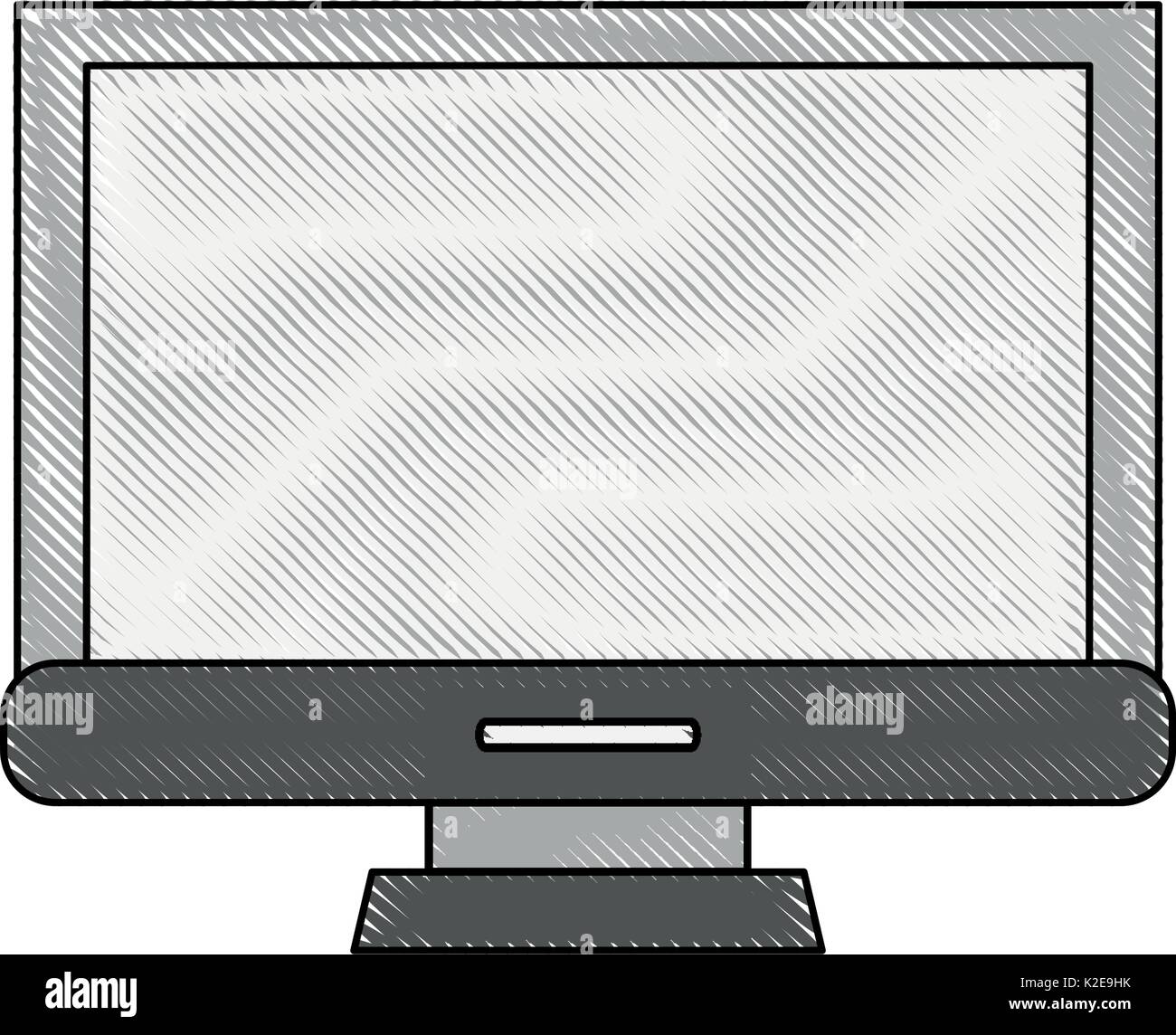 Gray screen doodle over white background vector illustration Stock ...