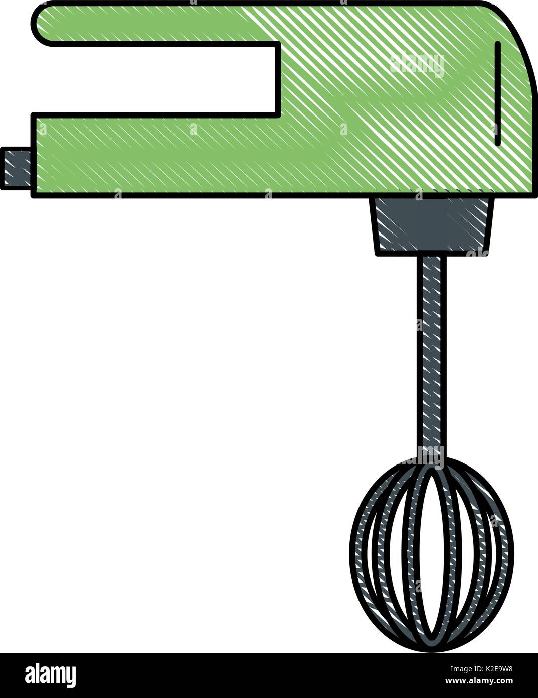 Colorful mixer doodle over white background vector illustration Stock ...