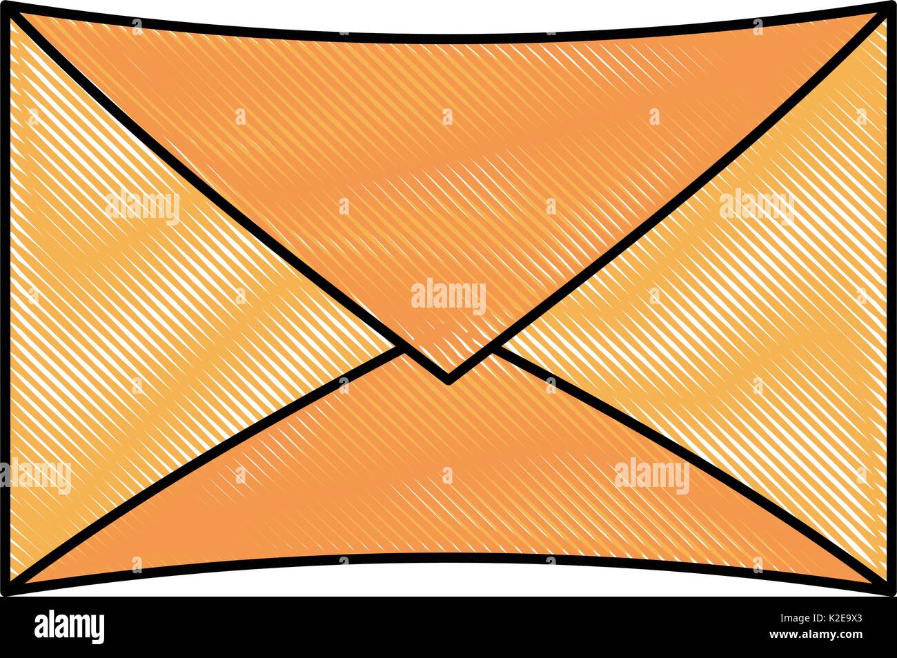 Colorful envelope doodle over white background vector illustration ...