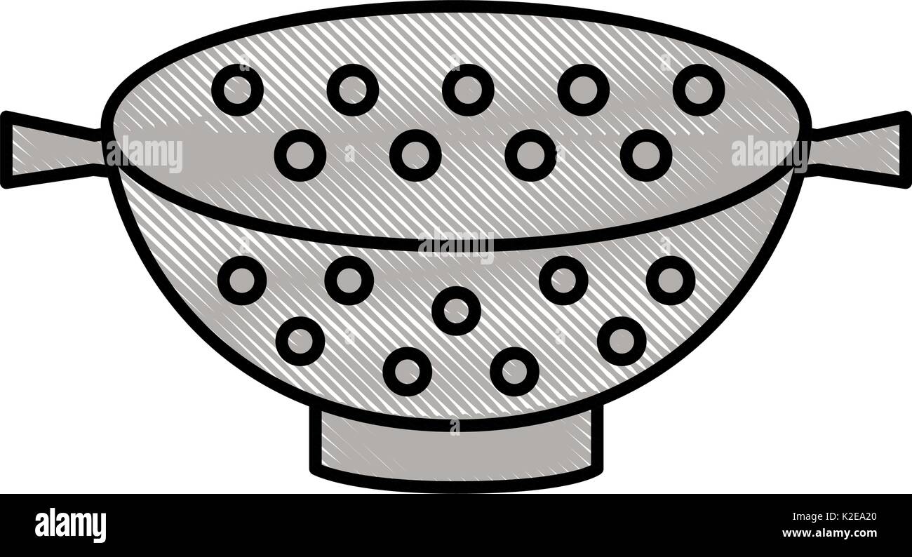 Colorful colander doodle over white background vector illustration ...
