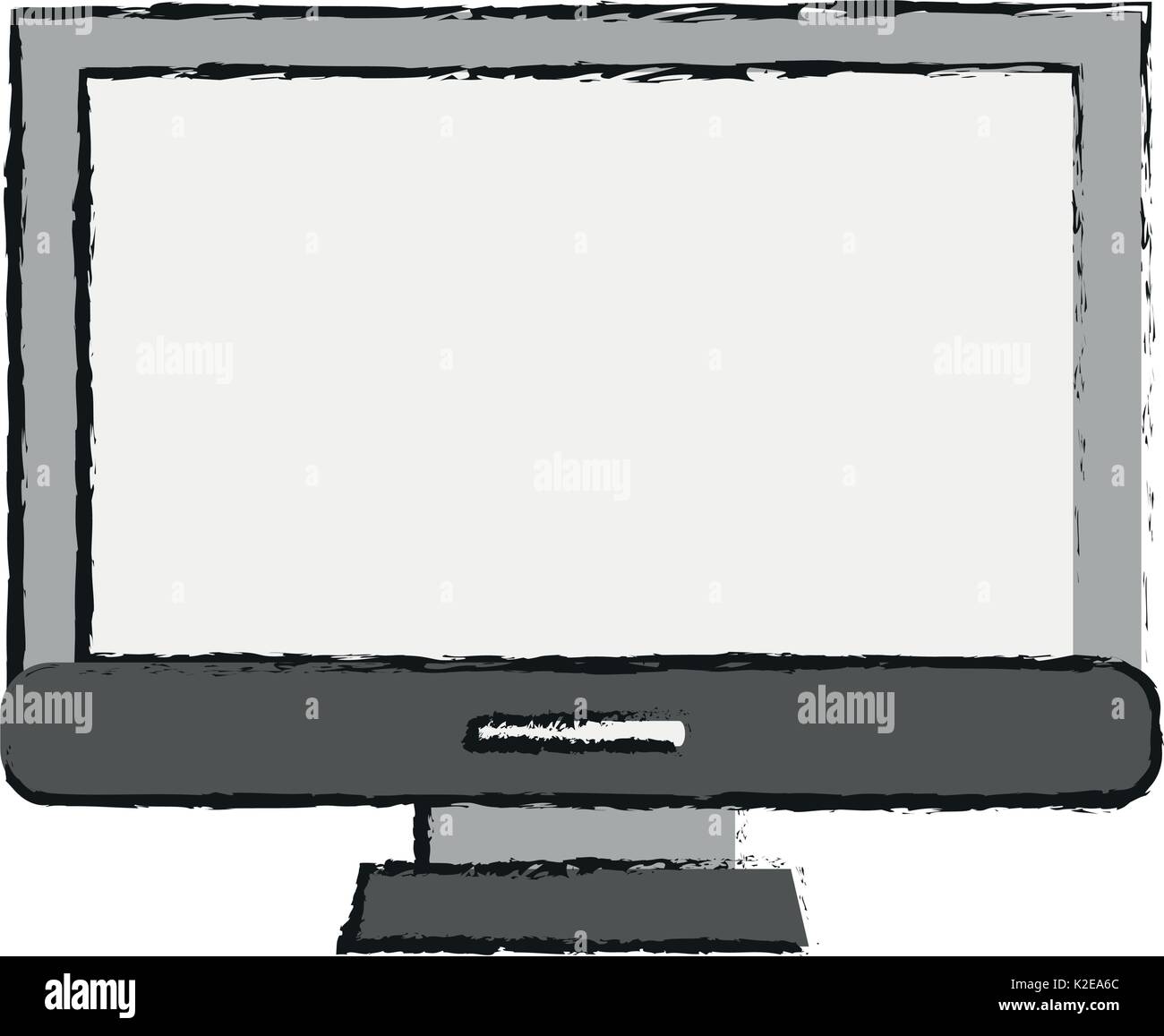 Gray screen doodle over white background vector illustration Stock ...