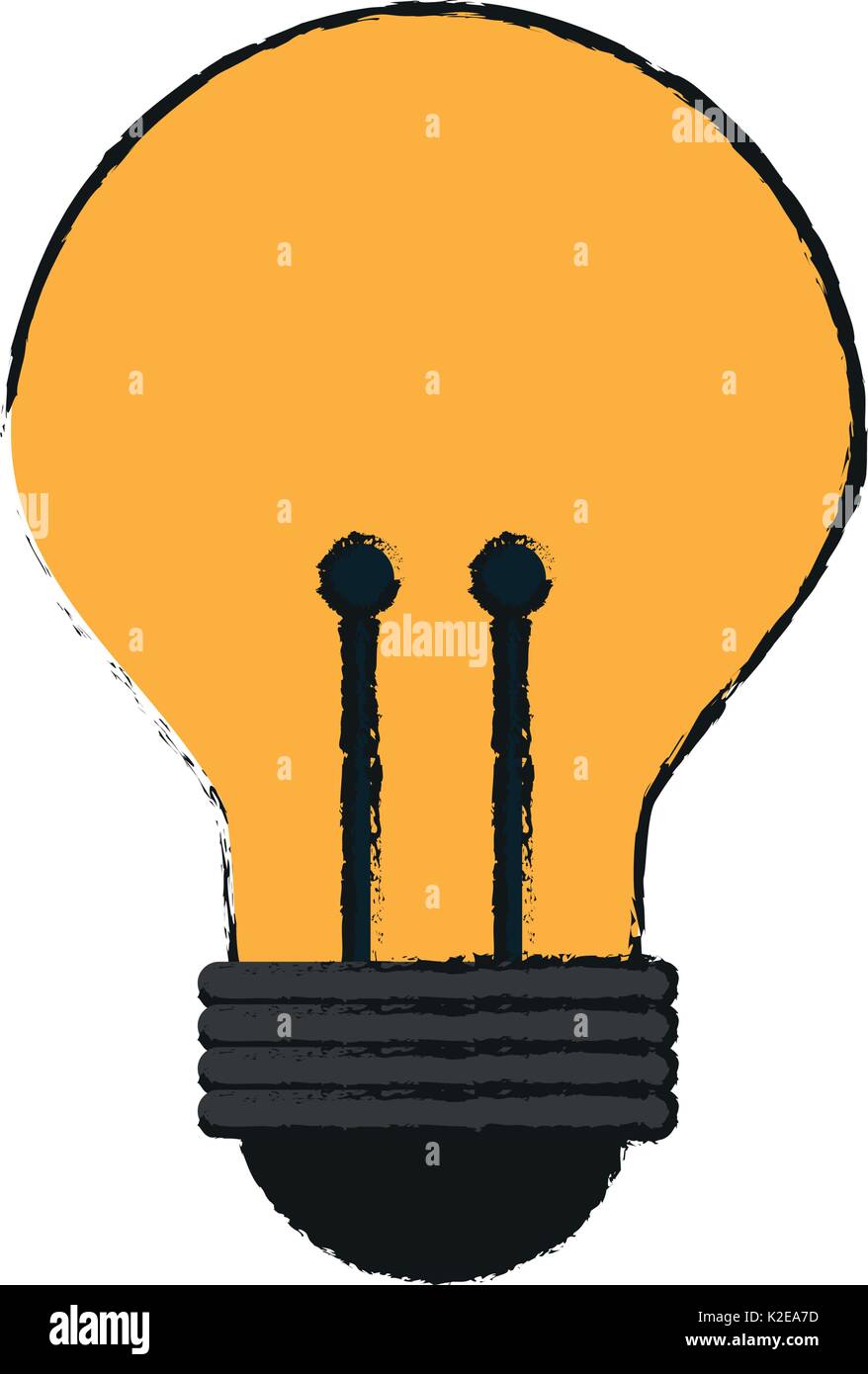 Colorful light bulb doodle over white background vector illustration ...