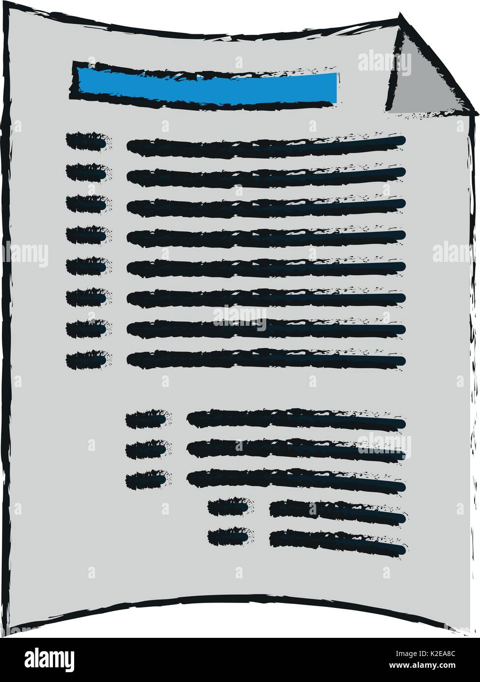 Colorful document doodle over white background vector illustration ...