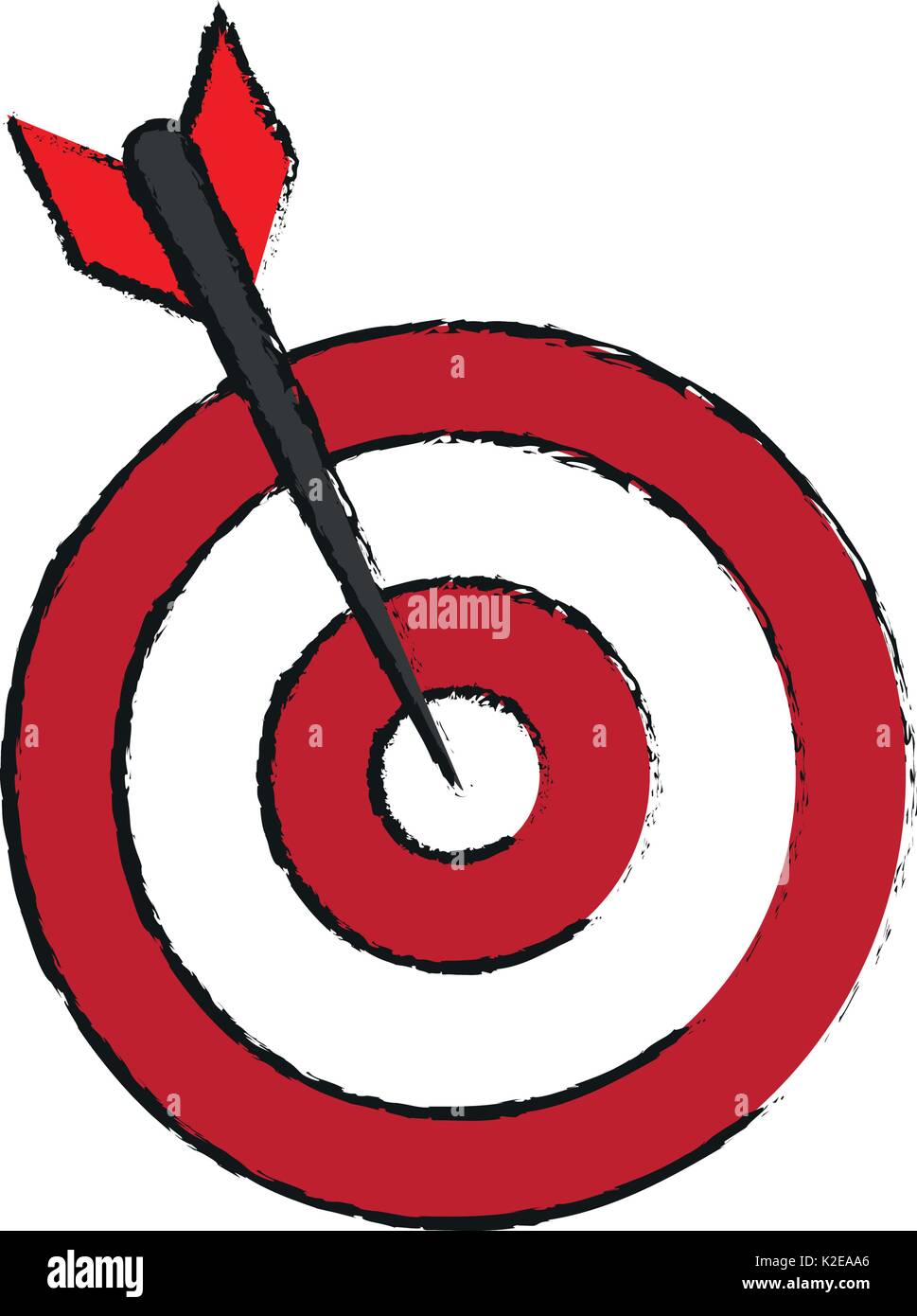 Colorful target doodle over white background vector illustration Stock ...