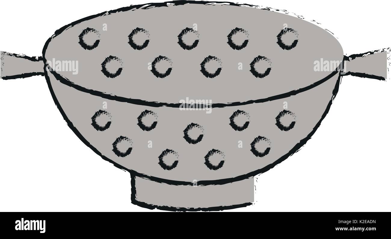 Colorful colander doodle over white background vector illustration ...