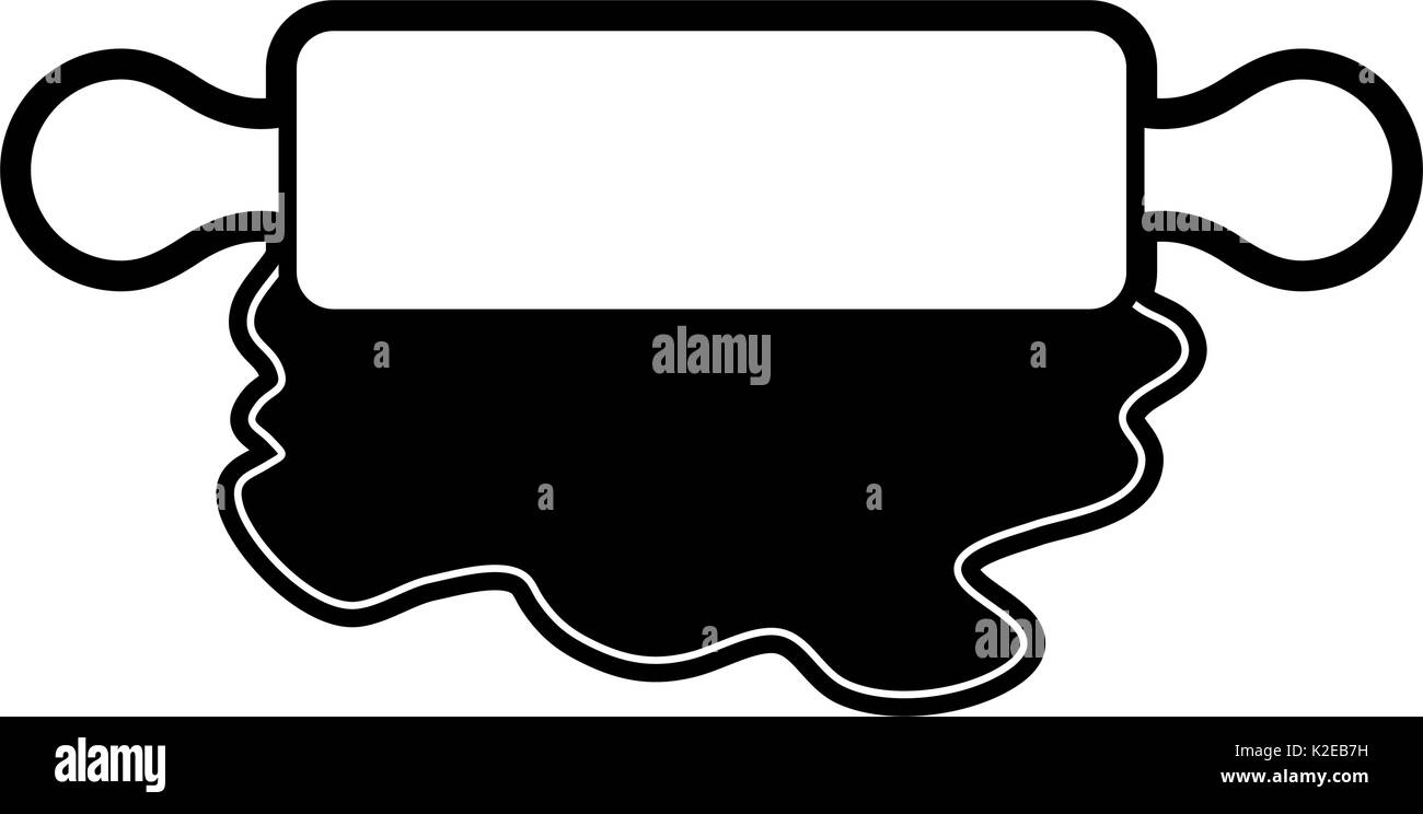 Rolling pin dough vector Black and White Stock Photos & Images - Alamy