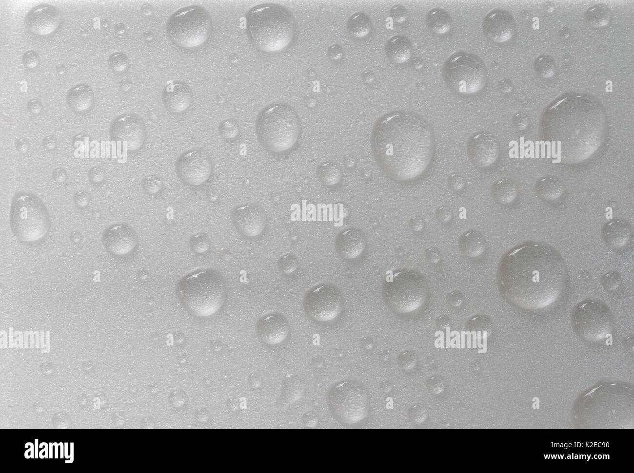 water droplets on white background, used for background Stock Photo - Alamy