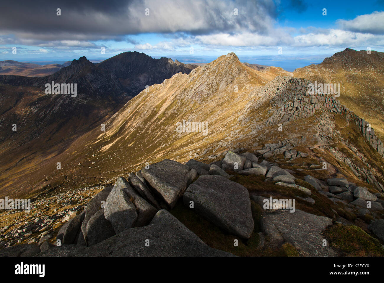 North goatfell ridge and cir mhor hi-res stock photography and images ...